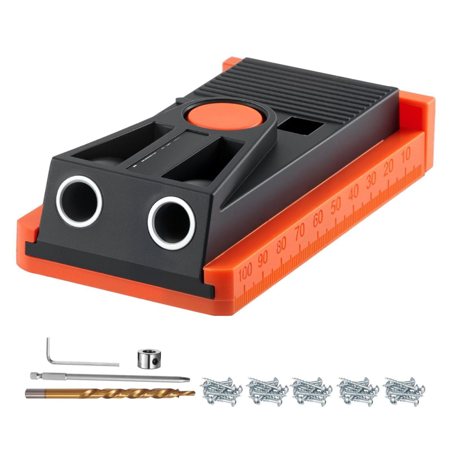 Pocket Hole Jig Kit - 1/2 to 1-1/2 Inch Adjustable Woodworking Jig with ...