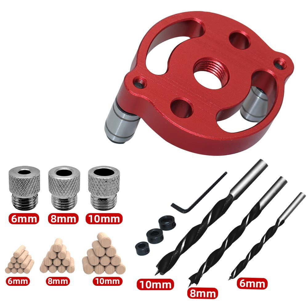 Pocket Hole Jig Kit Dowel Drill Joinery Drive Adapter for Angle ...