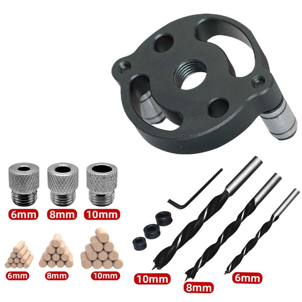 Pocket Hole Jig Kit Dowel Drill Joinery Drive Adapter for Angle ...