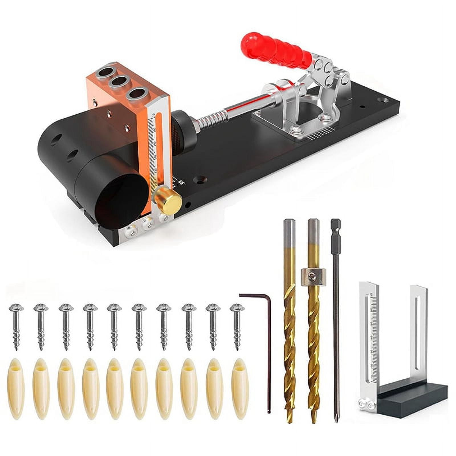 Pocket Hole Jig Kit with 3 Drilling Hole Tools - Walmart.com