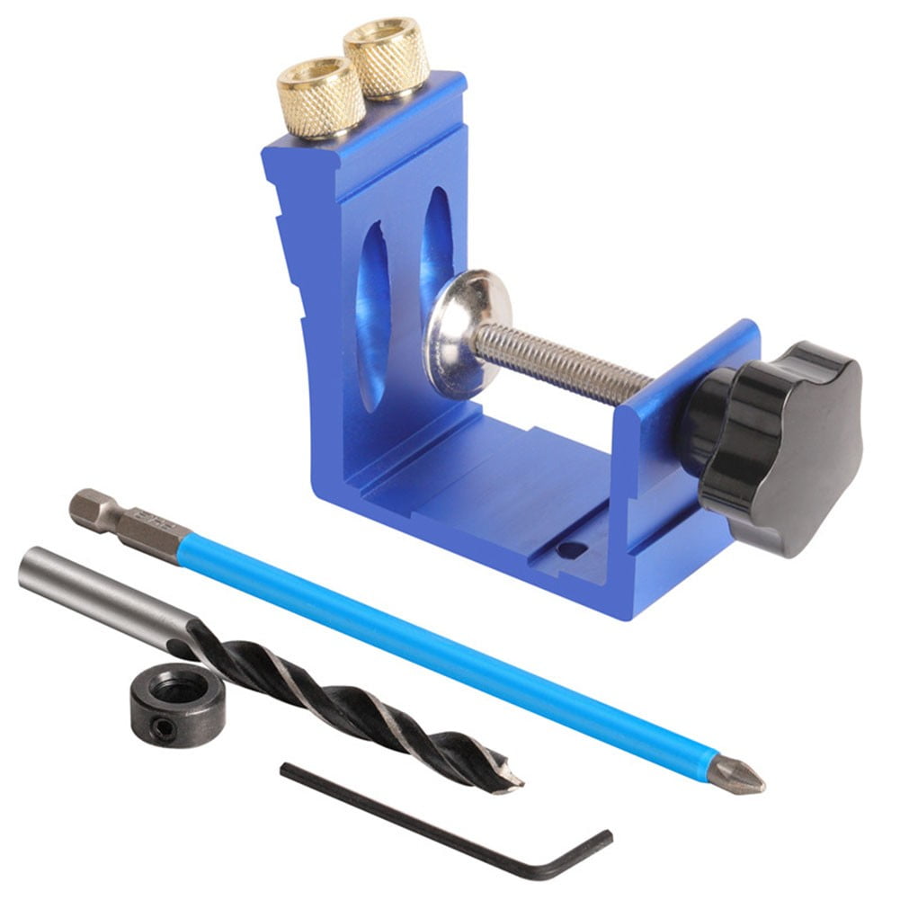 Pocket Hole Jig,Two Hole Wood Jig System Kit With Drill Guide And Step ...