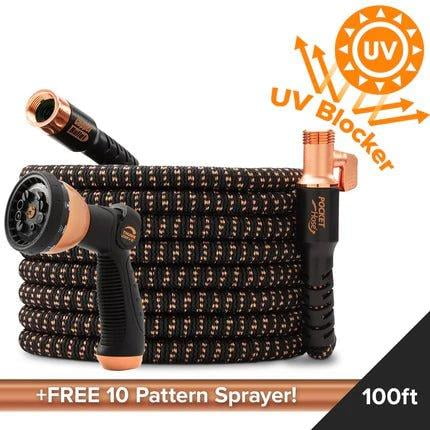 Pocket Hose Copper Bullet Expandable Garden Hose, Kink Free Hose ...