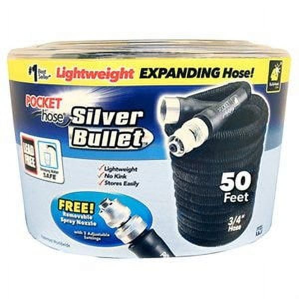 As Seen On TV 50' Silver Bullet Pocket Hose, Expandable, Lightweight ...