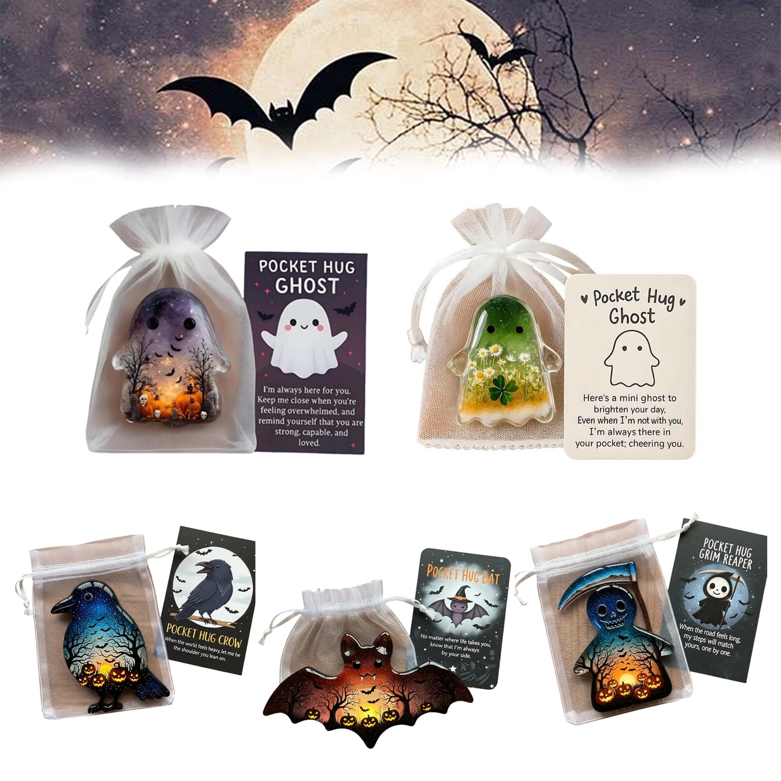 Pocket Hug Ghost, A Hug in Your Pockets Halloween Emotional Support ...