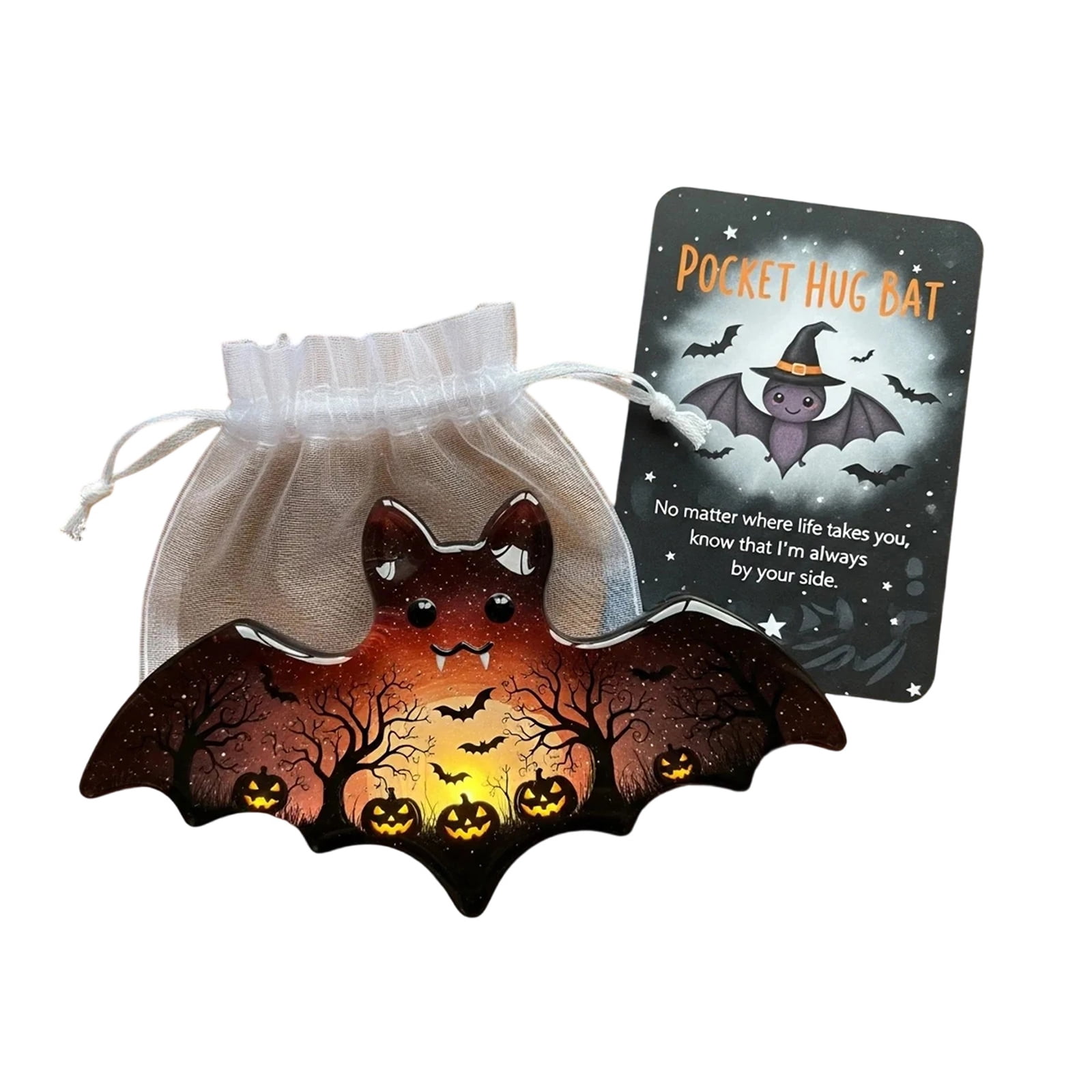 Pocket Hug Ghost with Inspirational Card, Mini Ghost Figurine for ...