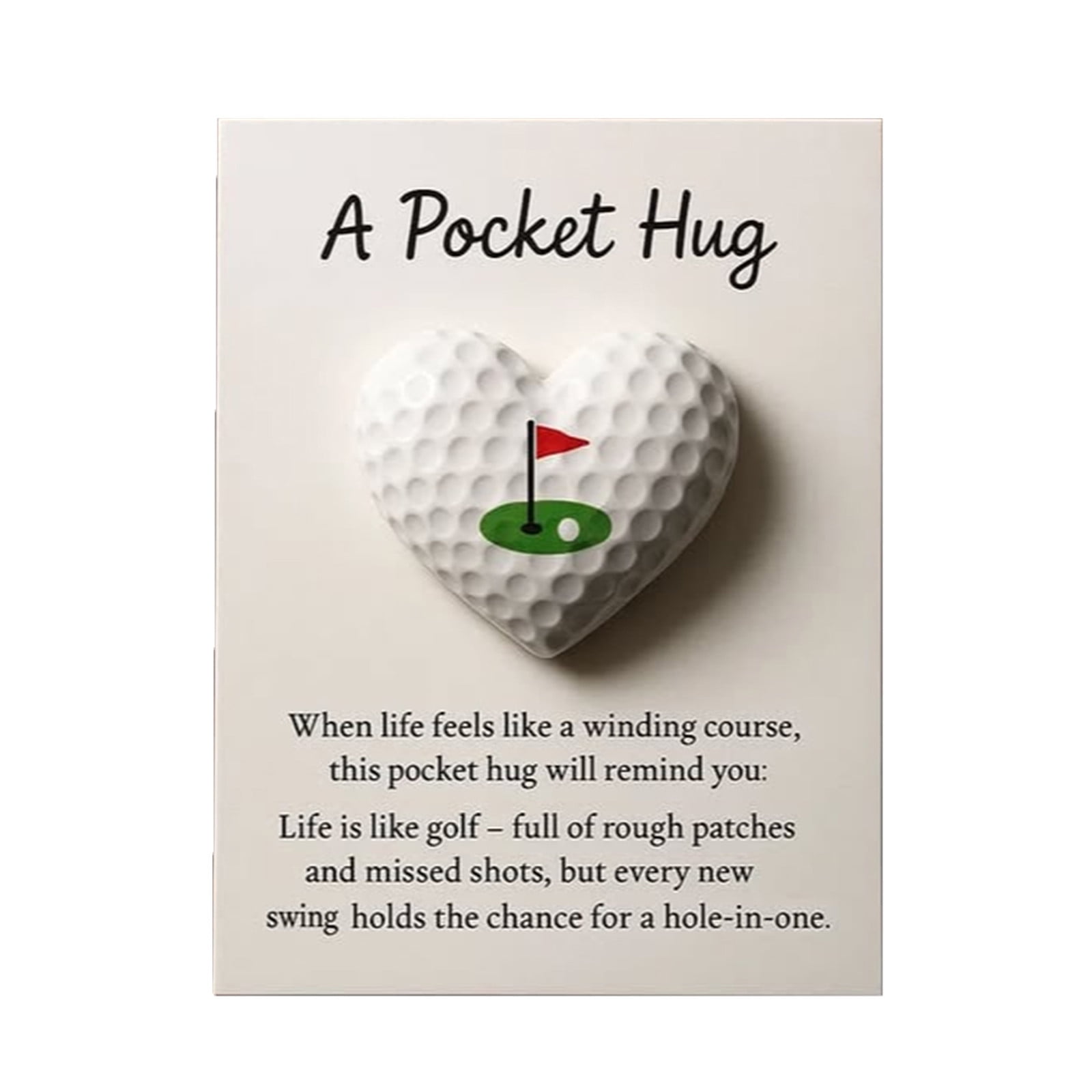 Pocket Hug Golf, Emotional Support Golf Gift with Inspirational Card ...