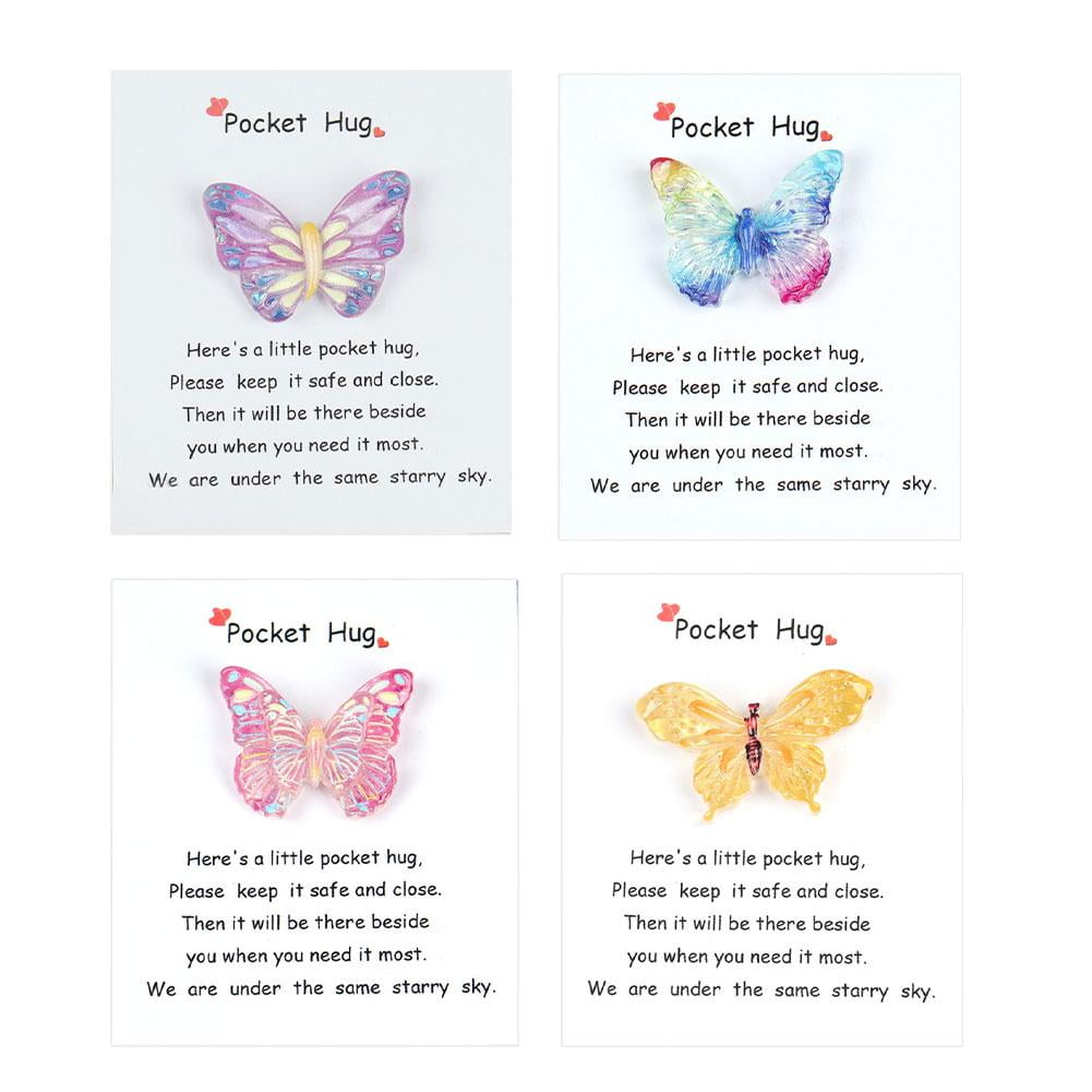 Pocket Hug Heart with Greeting Cards,Mini Cute Butterfly Pocket Hug ...