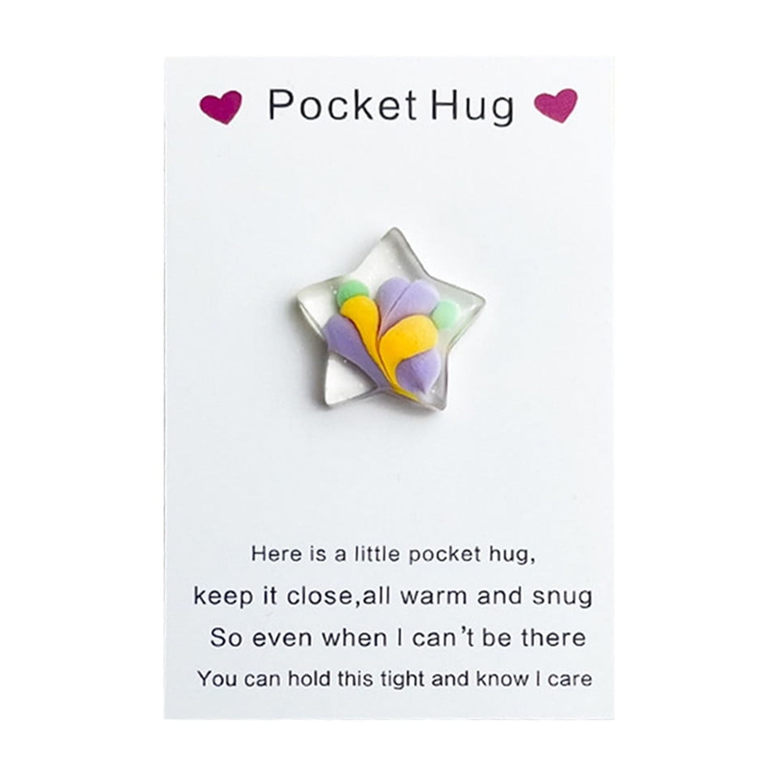 Pocket Hug Star Shaped Resin Keepsake with Card Thoughtful Gift for ...