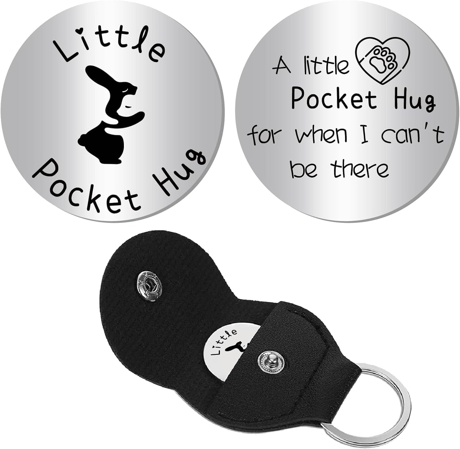 Pocket Hug Token Long Distance Relationship Keepsake Stainless Steel ...
