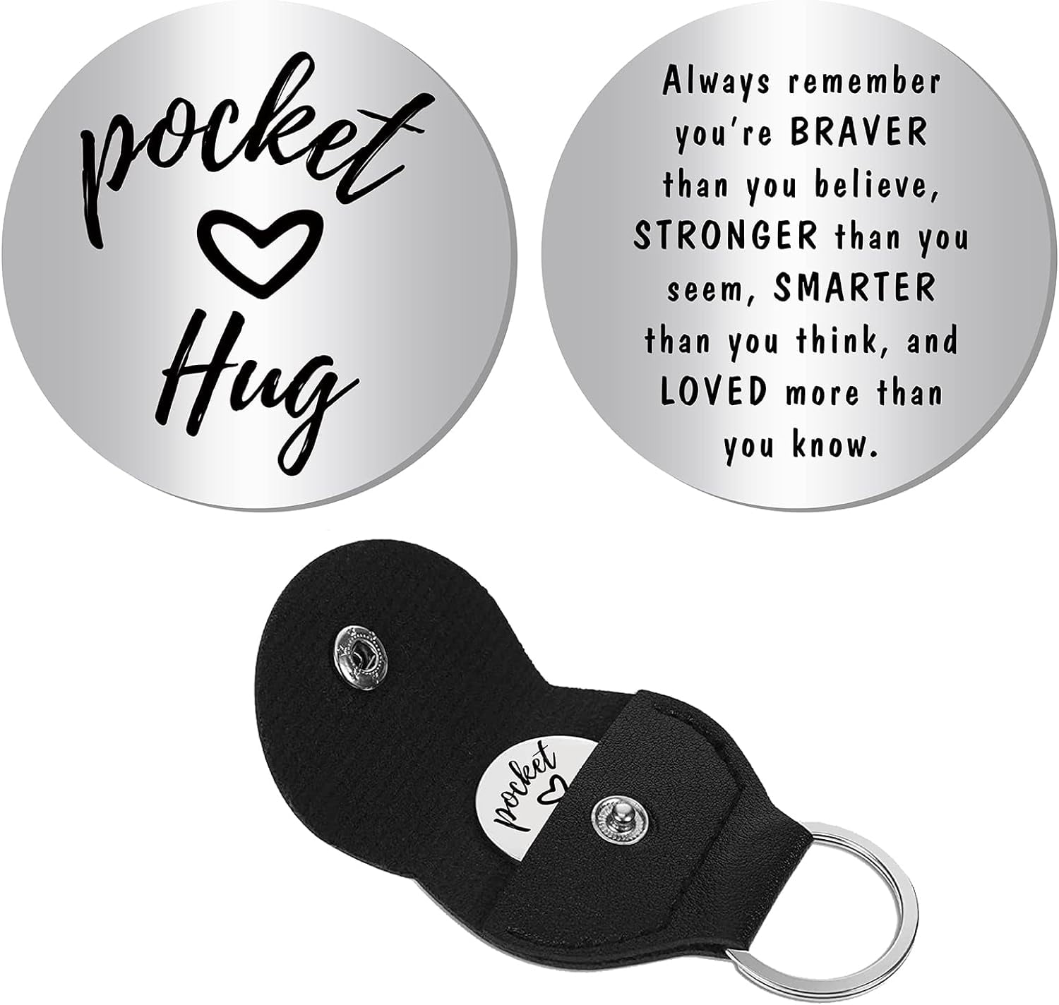 Pocket Hug Token Long Distance Relationship Keepsake Stainless Steel ...