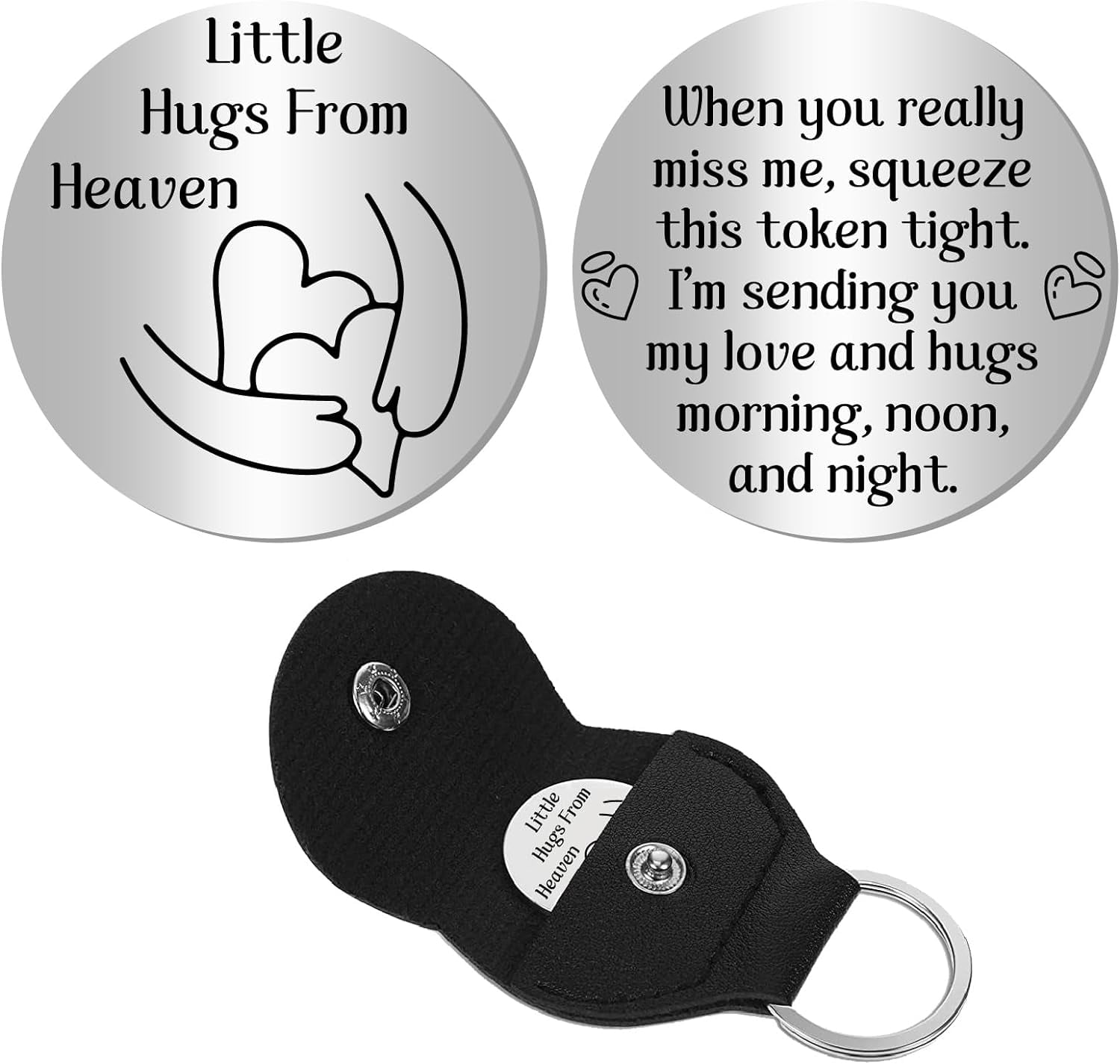 Pocket Hug Token Long Distance Relationship Keepsake Stainless Steel ...