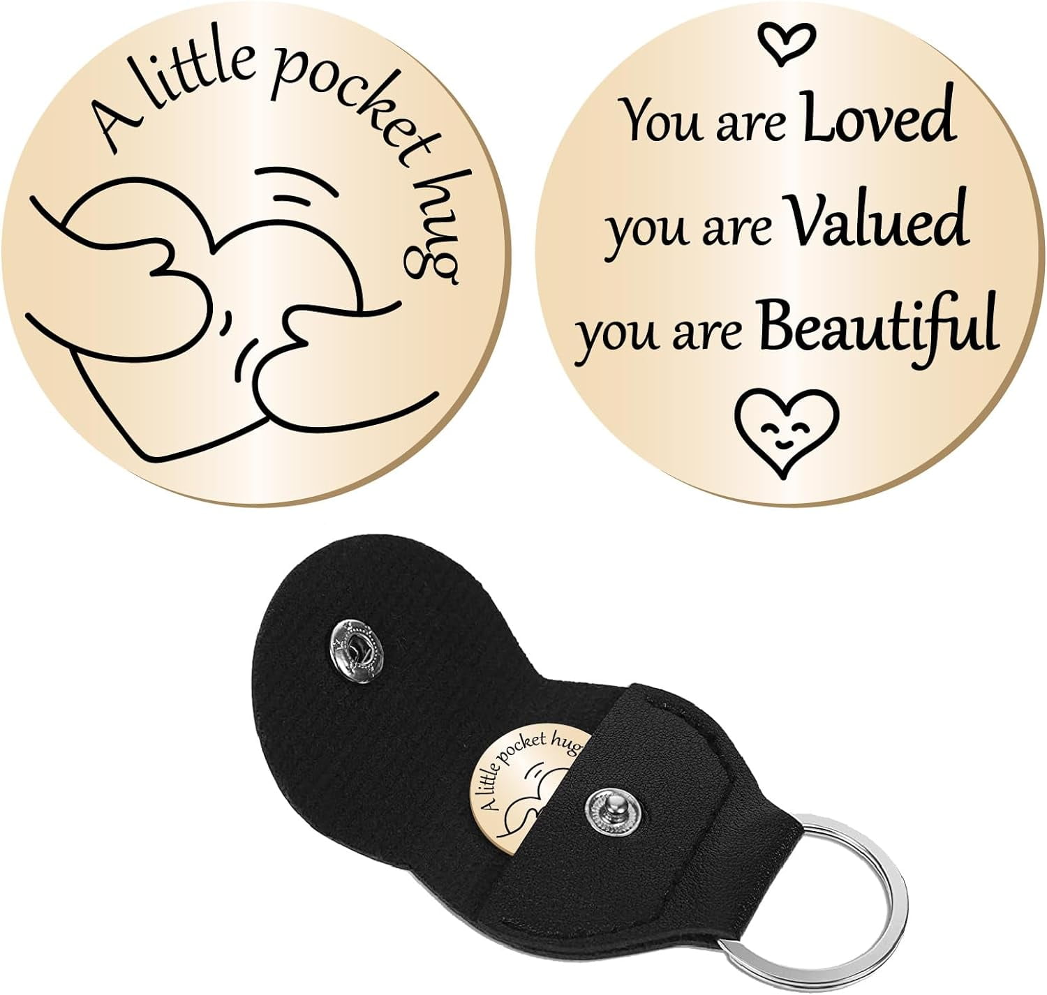 Pocket Hug Token Long Distance Relationship Keepsake Stainless Steel ...