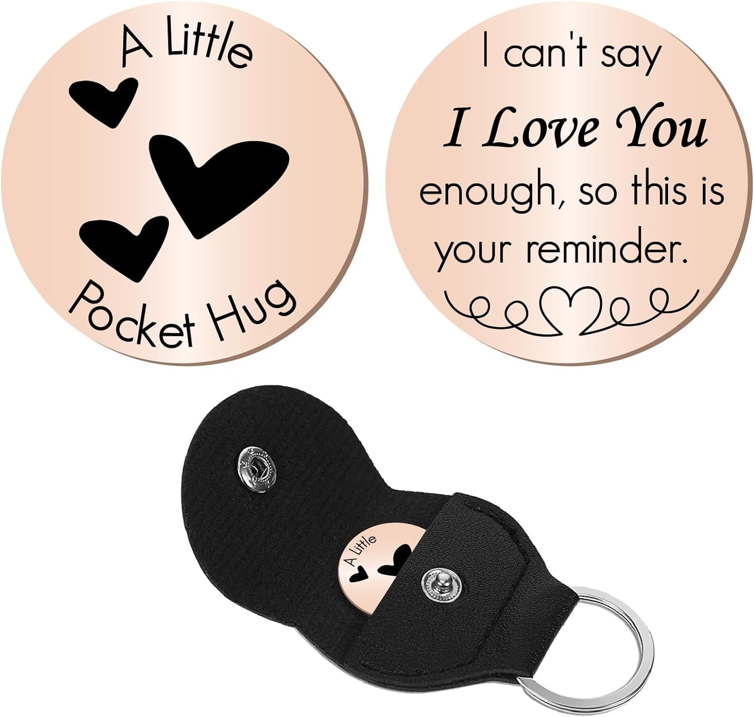 Pocket Hug Token Long Distance Relationship Keepsake Stainless Steel ...