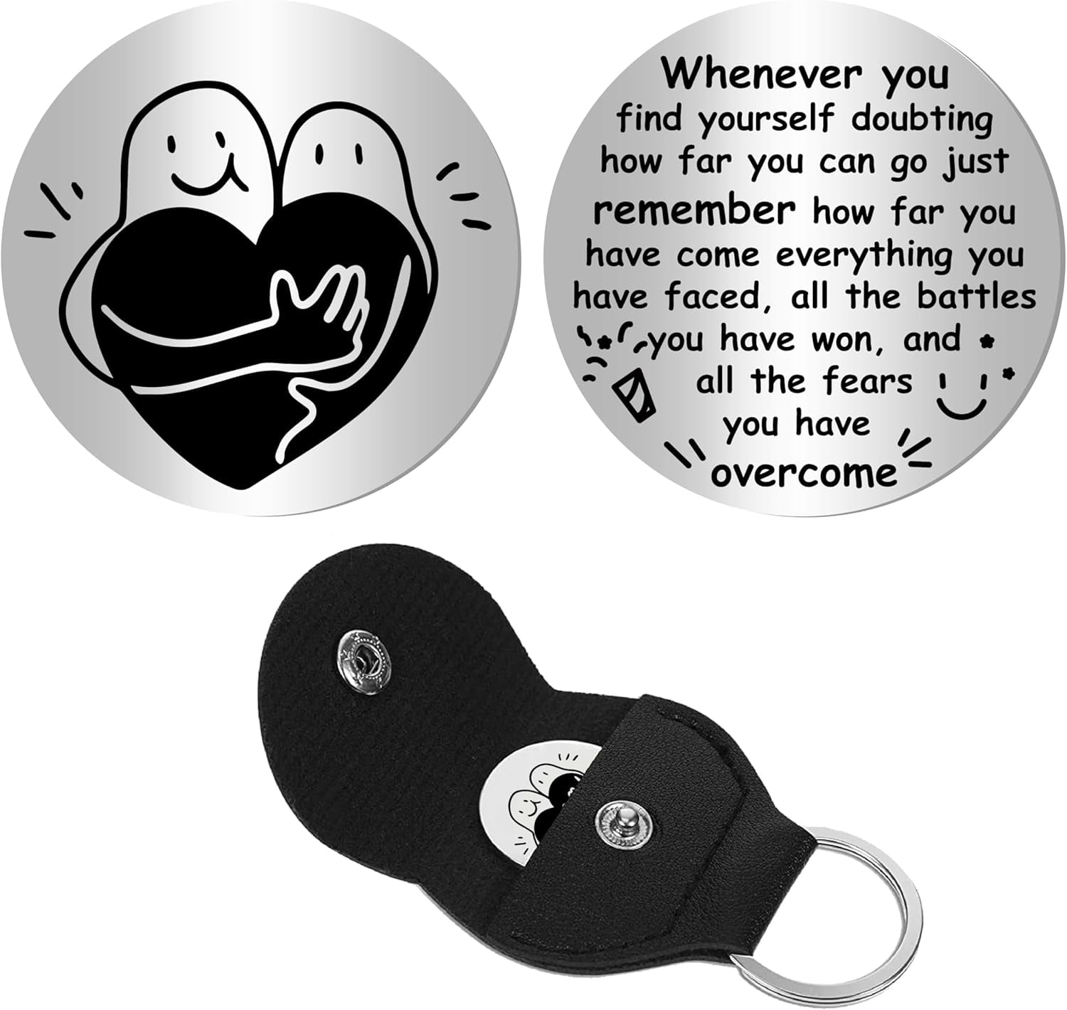 Pocket Hug Token Long Distance Relationship Keepsake Stainless Steel ...