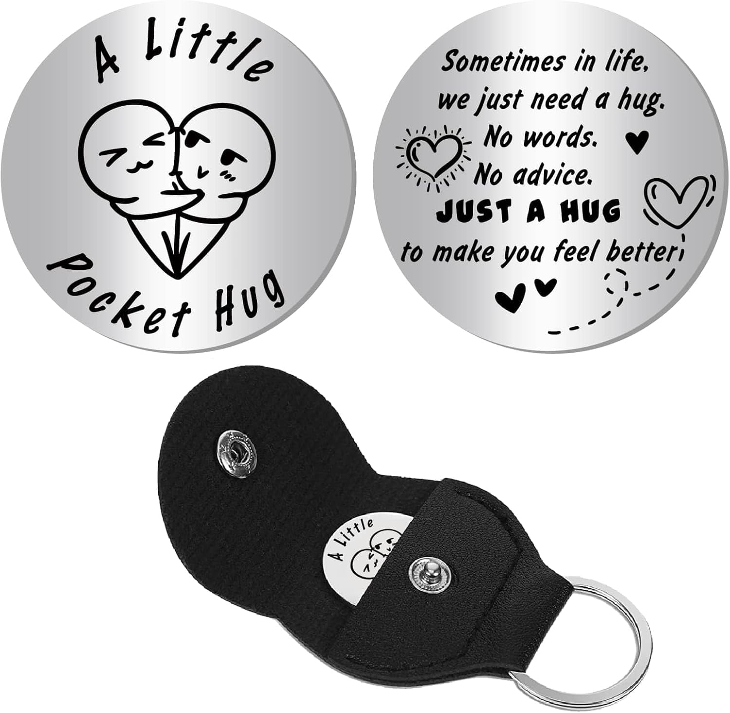 Pocket Hug Token Long Distance Relationship Keepsake Token Engraved ...