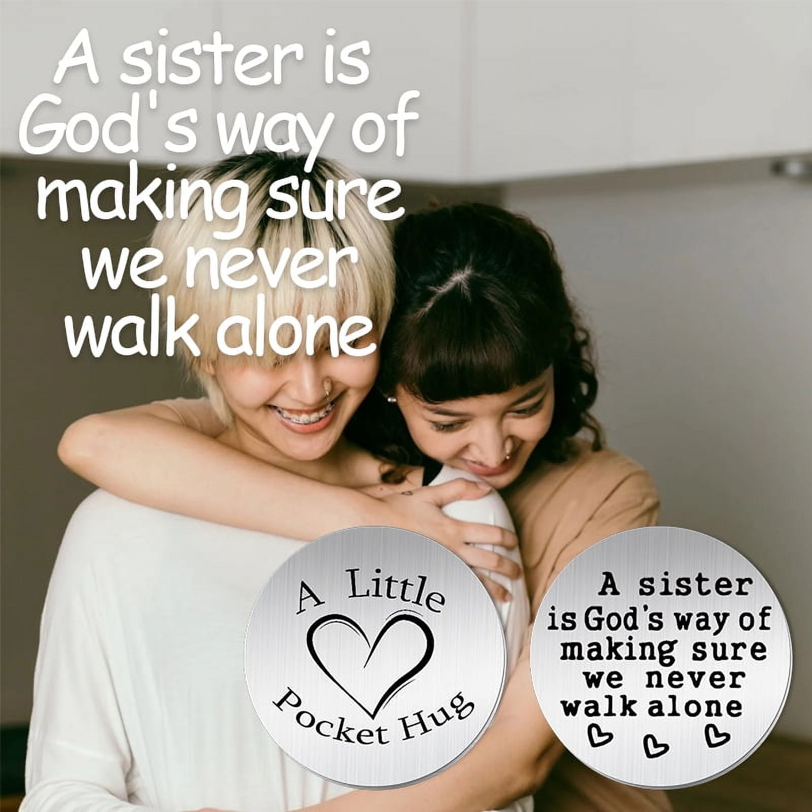 Pocket Hug Token Sister Gifts from Sisters Big Little Sisters Christmas ...