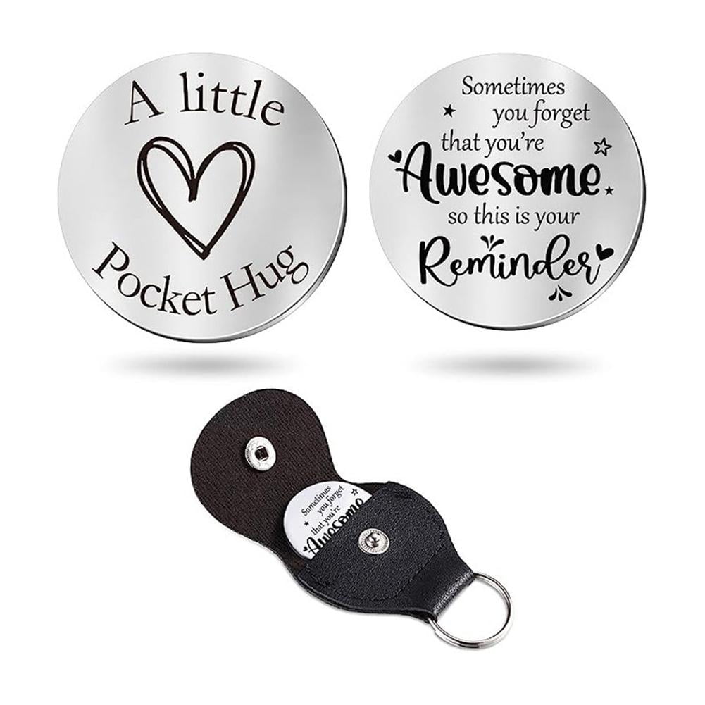 Pocket Hug Tokens Heart Round Hugs Loved Ones Little Keepsake Double ...