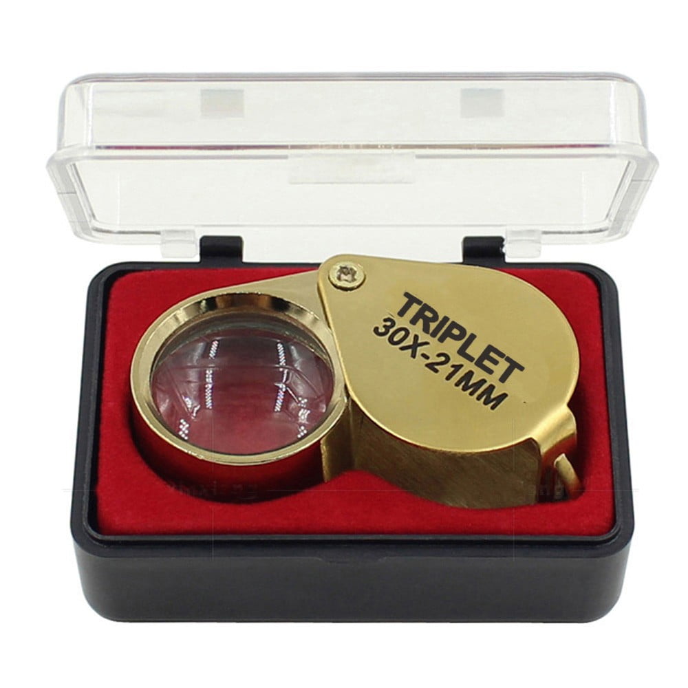 Pocket Jewelry Loupe, 30X Mini Folding Magnifier Jeweler Loupe ...