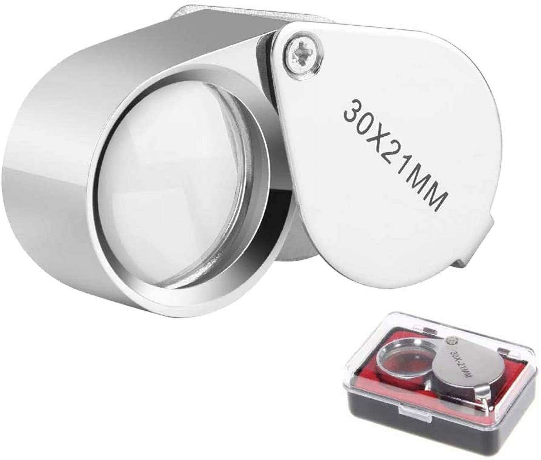 Pocket Jewelry Loupe 30x 21mm Jewelers Eye Magnifying Glass Magnifier ...