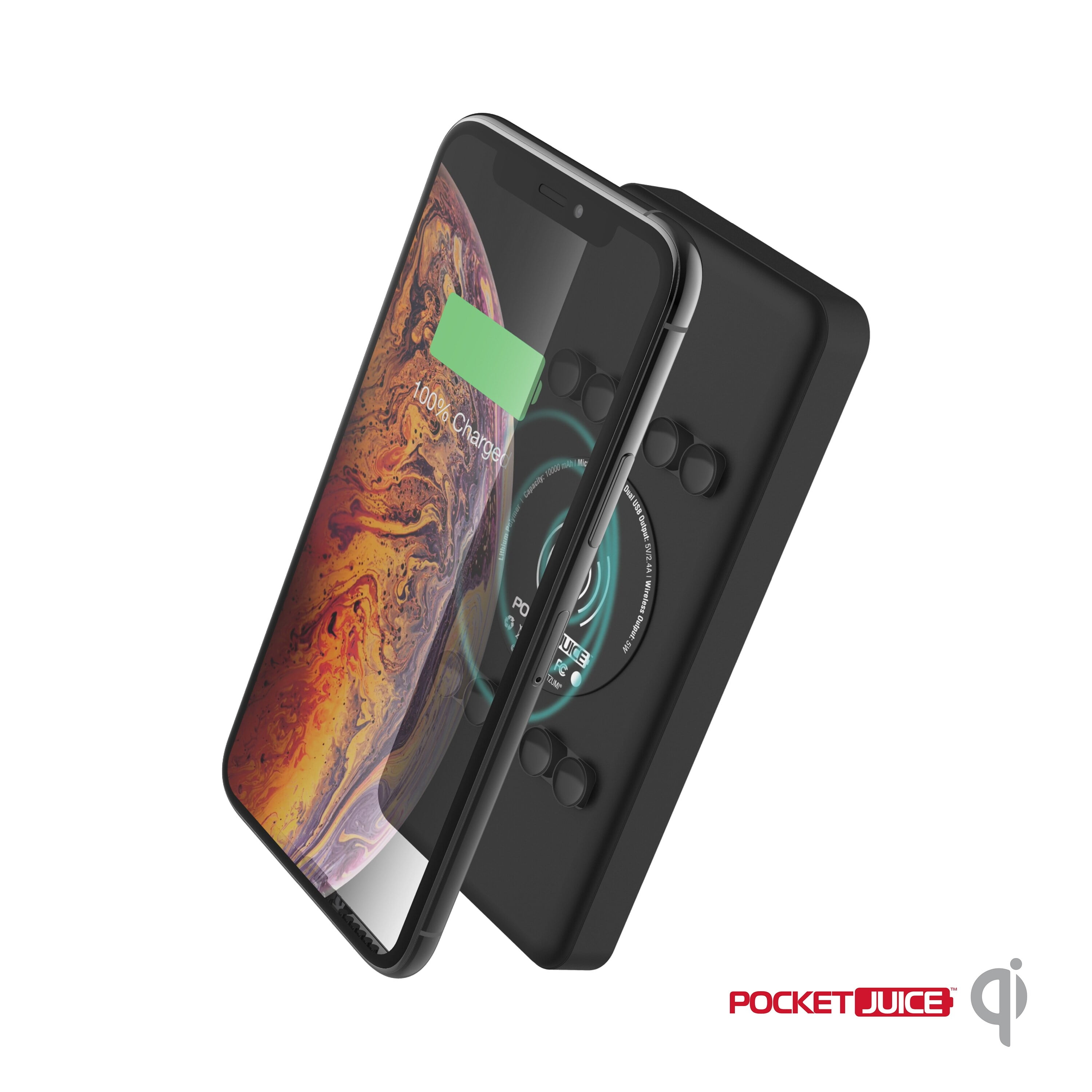 Pocket Juice Wireless Plus 10K Power Bank, 10,000mAh Portable Charger ...