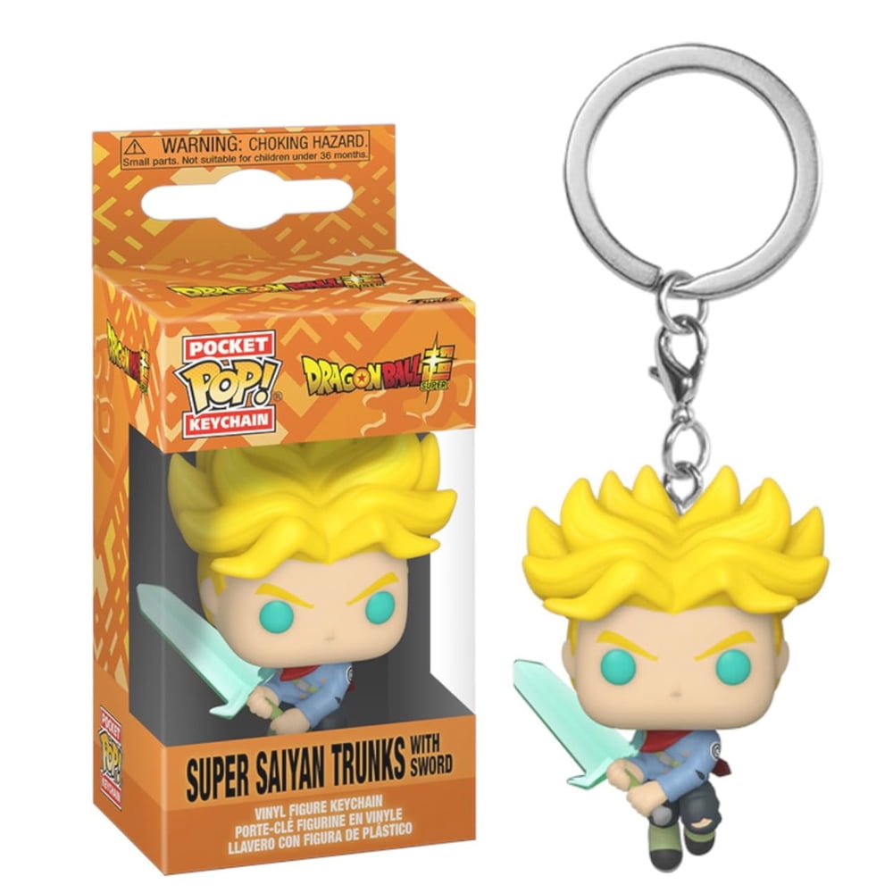 Pocket Keychain D-ragon Ball Super - S-uper Saiyan Trunks With Sword ...