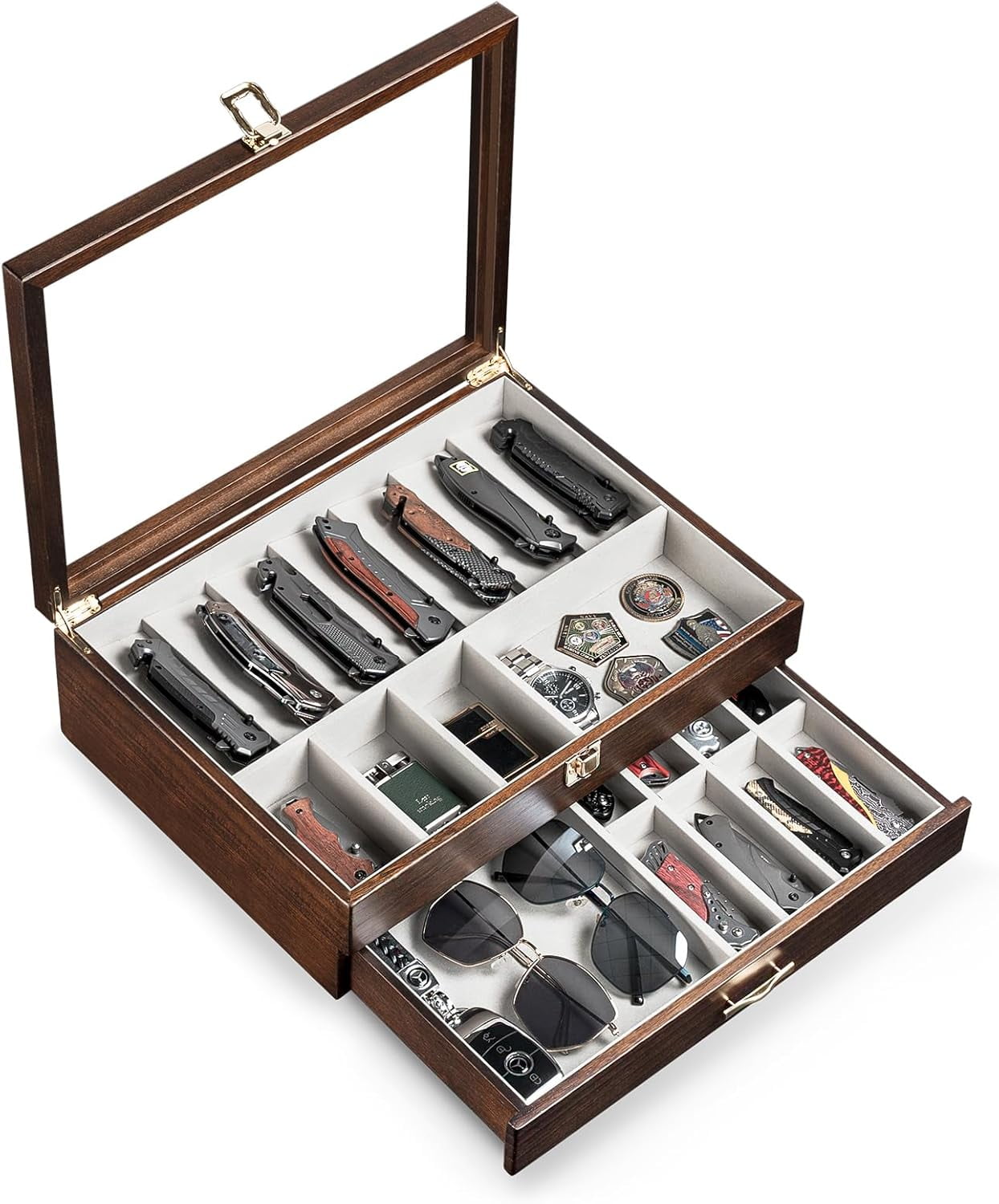 Pocket Knife Display Case for Collection of 17-23 Folding Knives ...