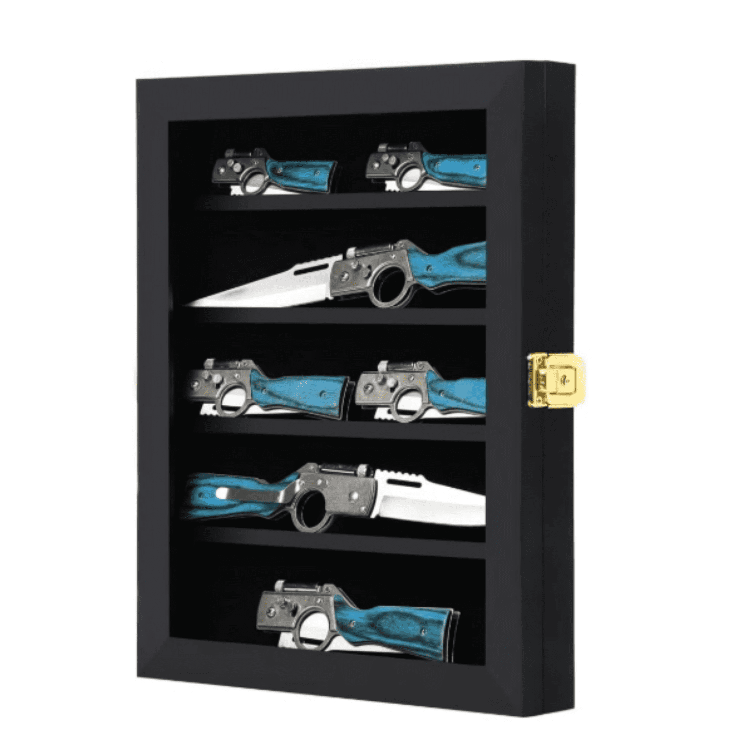 Pocket Knife Display Case Knife Collection Display Box for Wall Folding ...