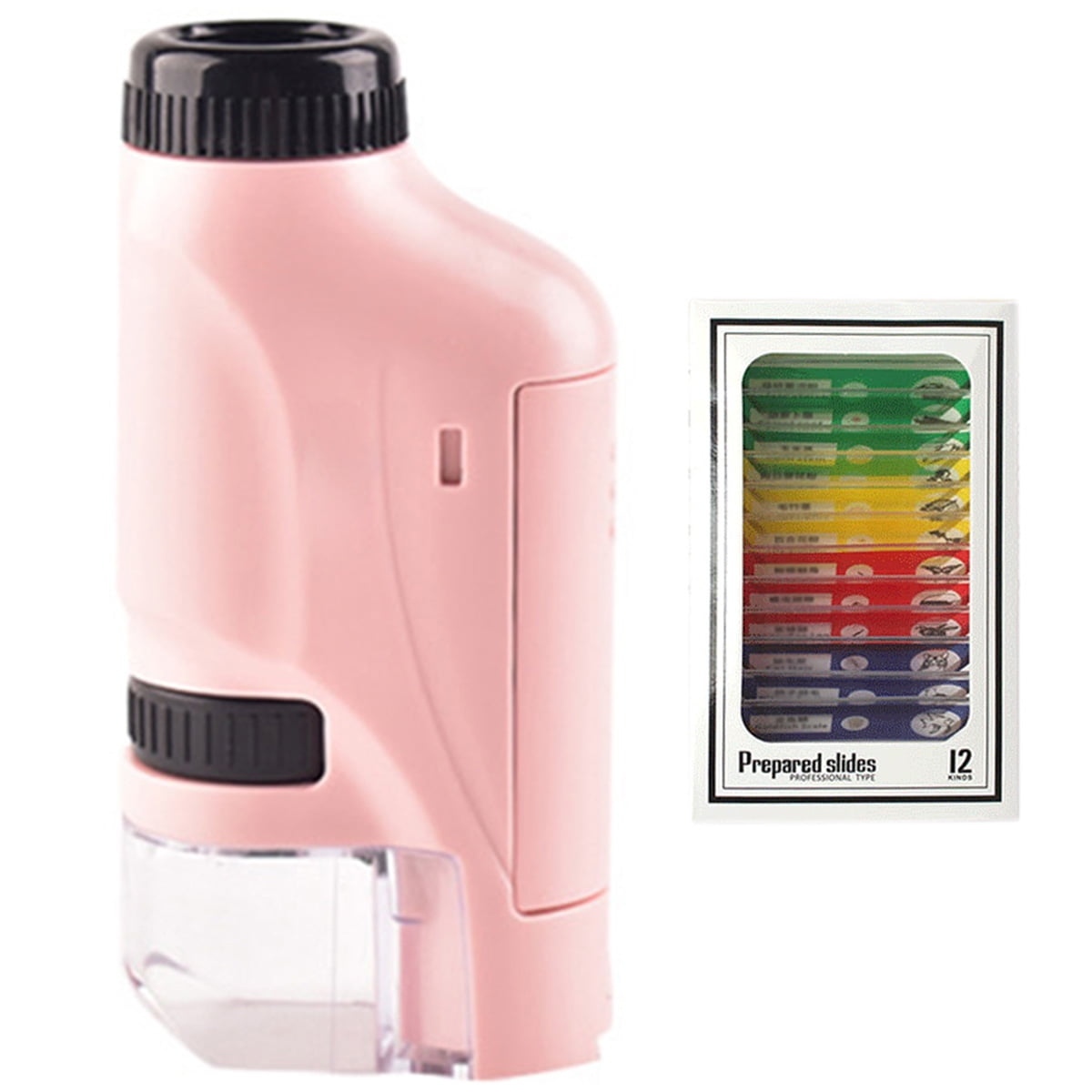 Pocket Microscope - 60-120x Electric Mini with LED Light Portable for ...