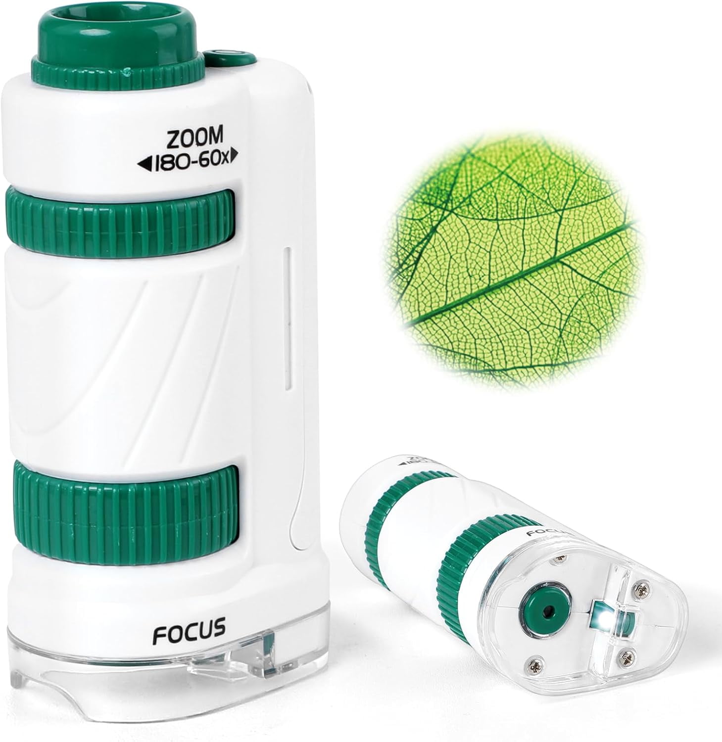 Pocket Microscope for Kids,Portable Handheld Microscope with 60x-180x ...