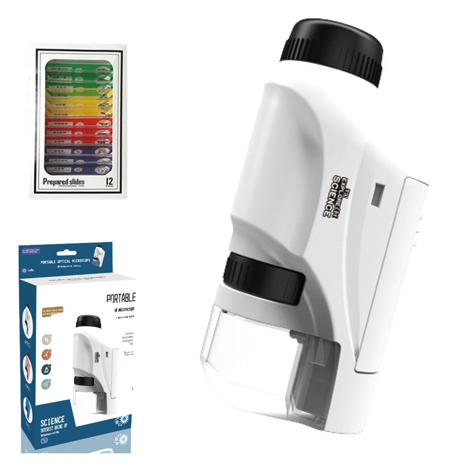 Pocket Microscope for Kids, Portable Handheld Mini Microscope Toy, Kids ...