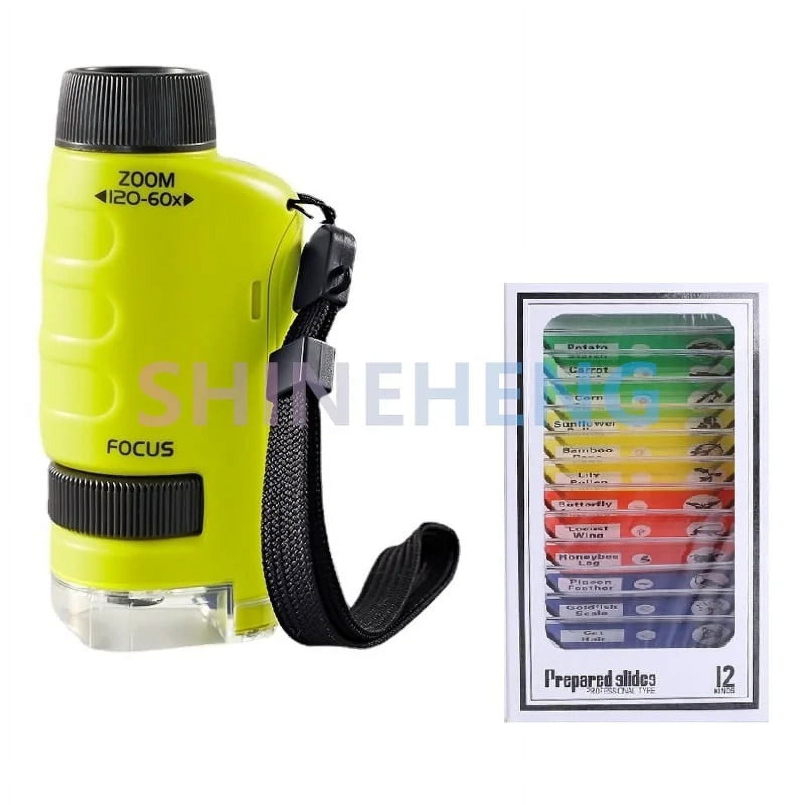 Pocket Microscope Kids Science Toy Kit 60-120x Educational Mini ...