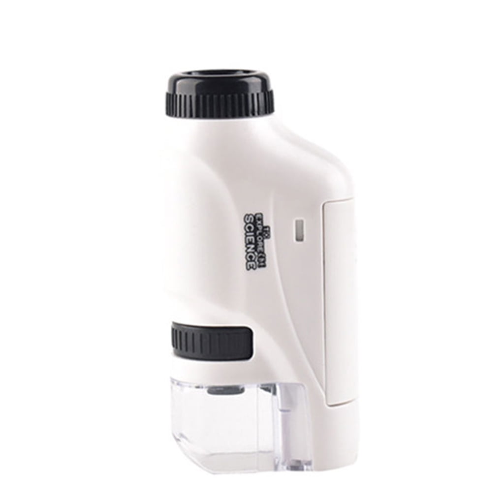 Pocket Microscope with LED Lighted Stem Handheld Microscopes 60x-120x ...