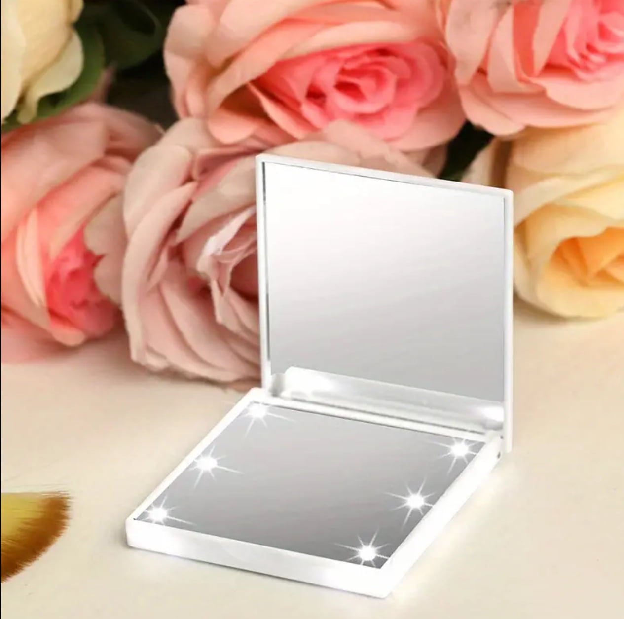 Pocket Mirror, LED Compact Travel Makeup Mirror With Light, Purse ...