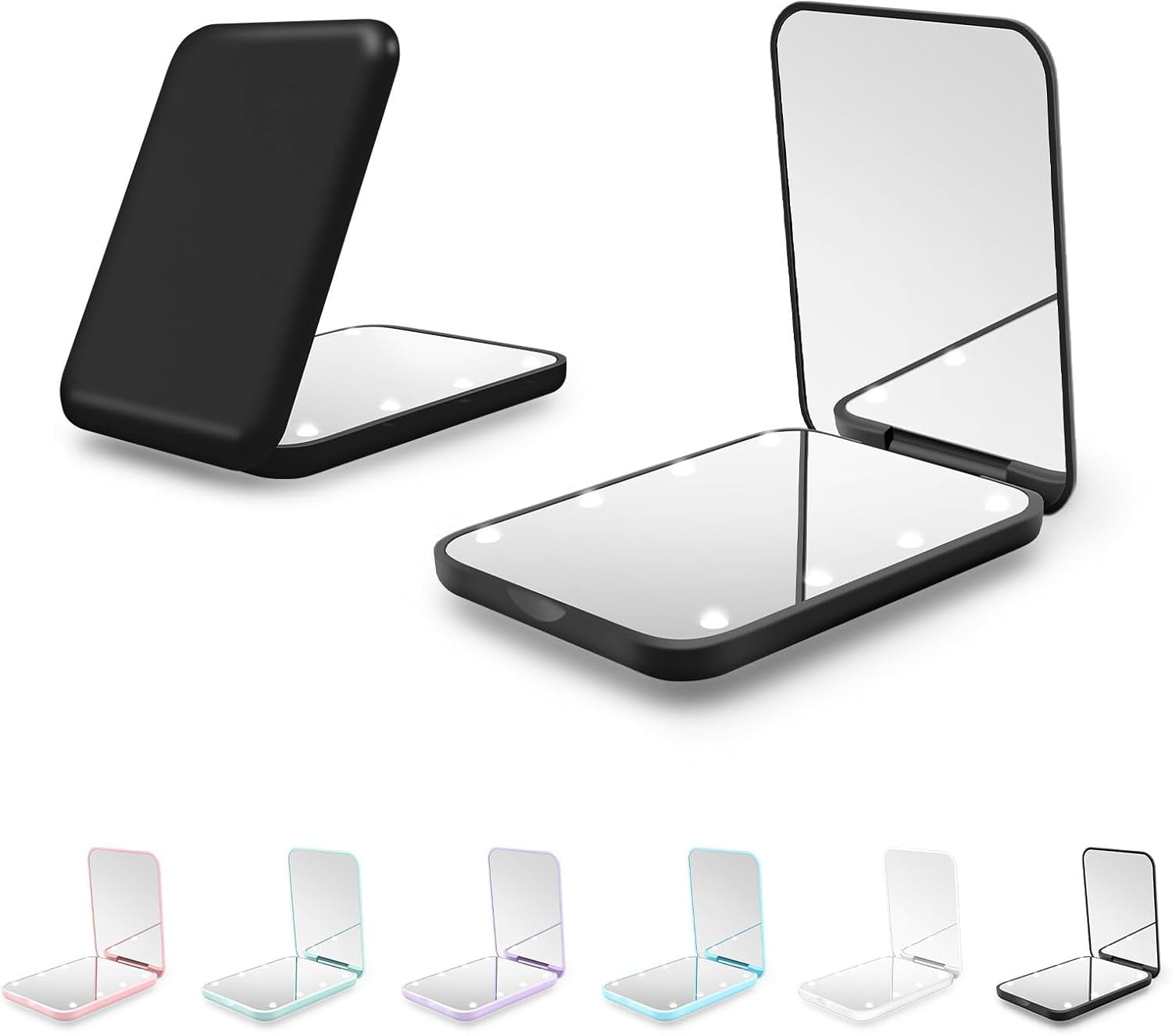 Pocket Mirror with Light Rechargeable, Compact Mirror, 1X/3X ...