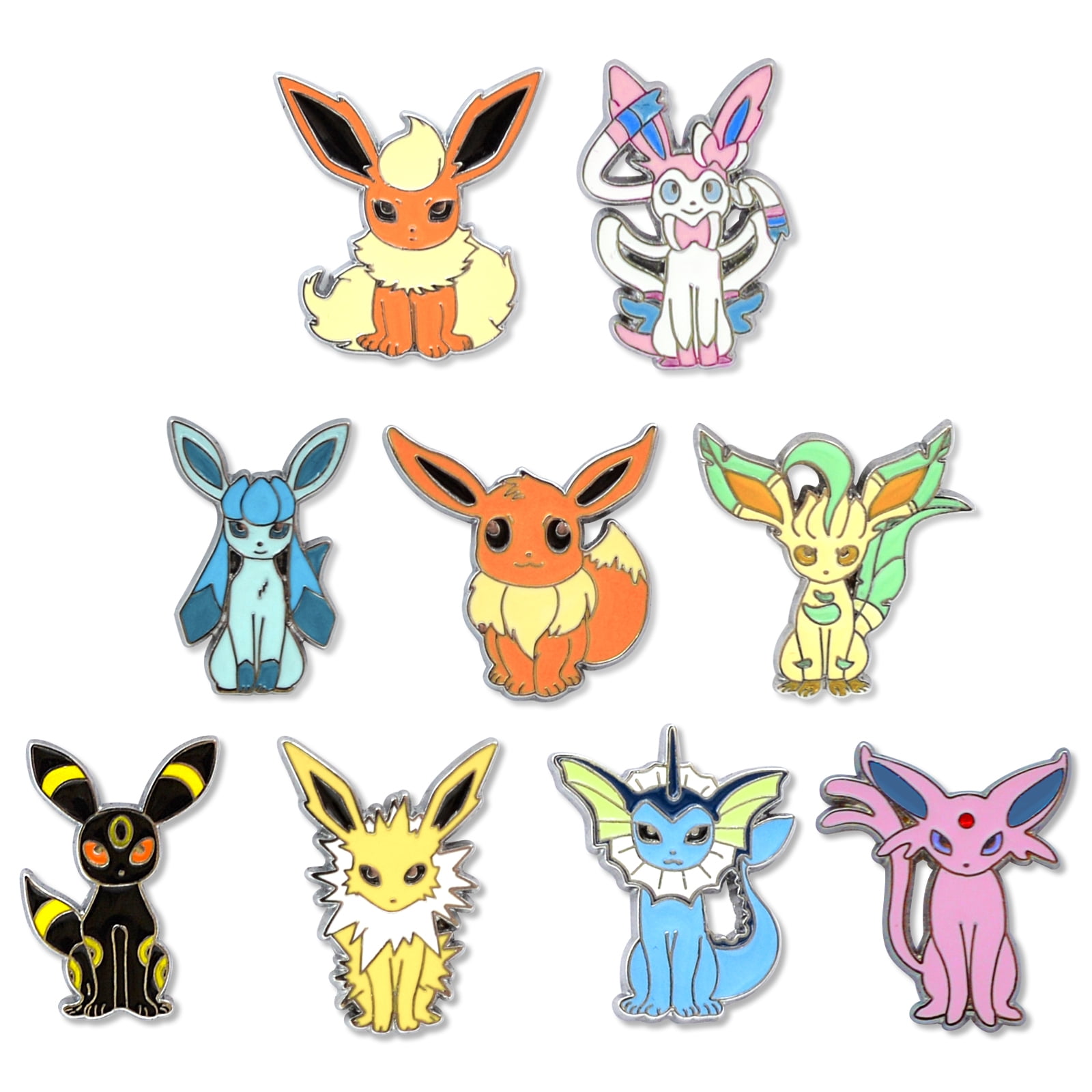 Pocket Monster Eevee Family Badge, Set of 9PCS Including Original Form ...