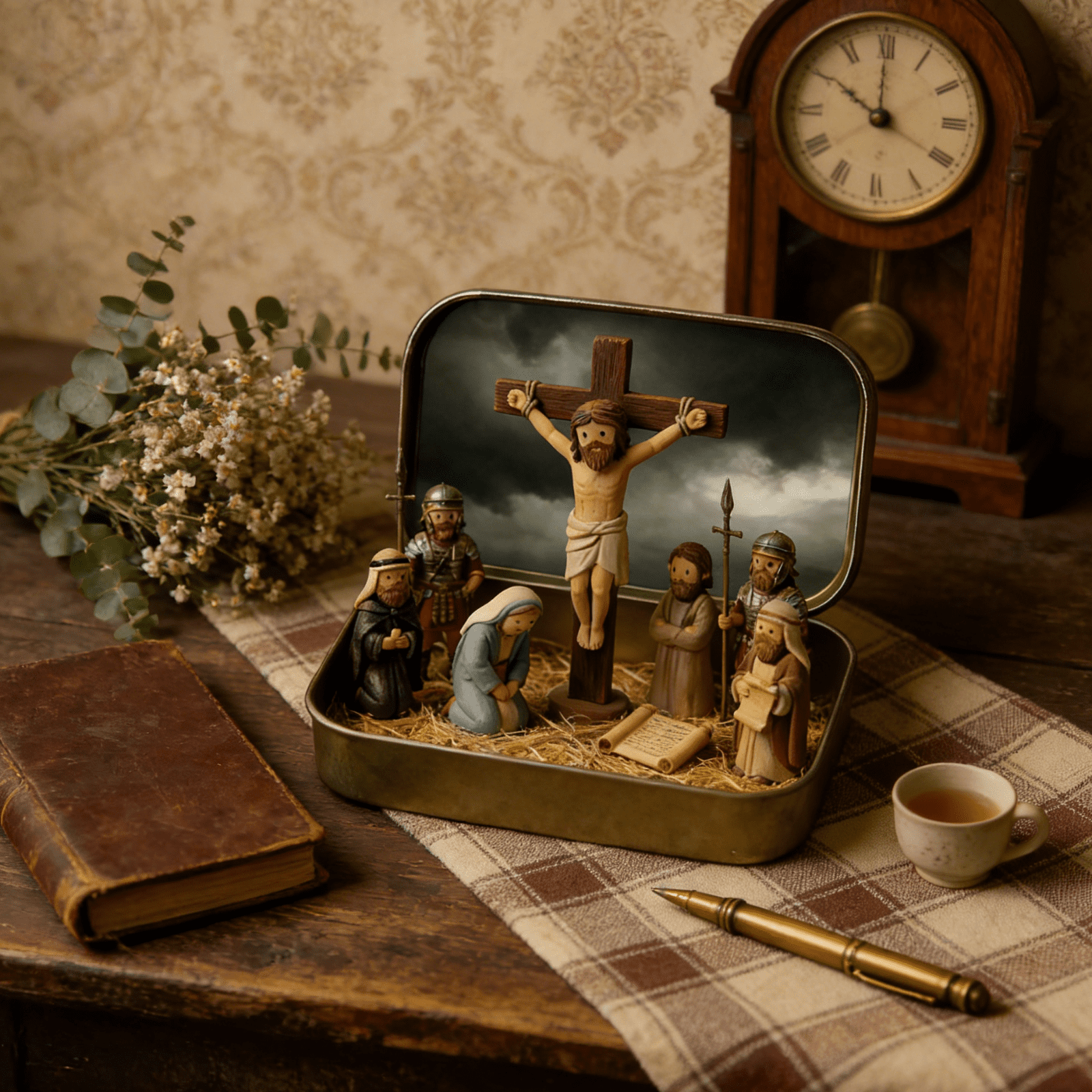 Pocket Nativity, Mini Easter Nativity Set, Small Nativity Scene In A ...