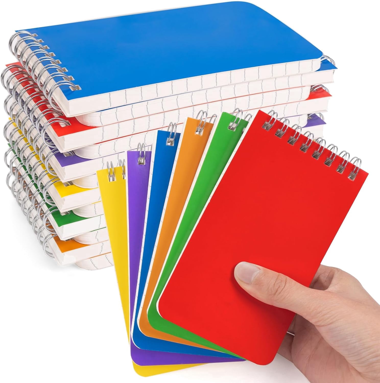 QUANHANG, Pocket Notebook, 3x5 Inch, 18 Pack Mini Spiral Notepads ...