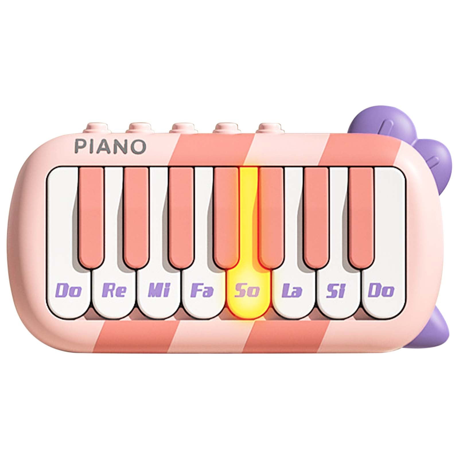 Pocket Piano Toy,6.5 Inch Early Educational Pocket Colorful Button ...