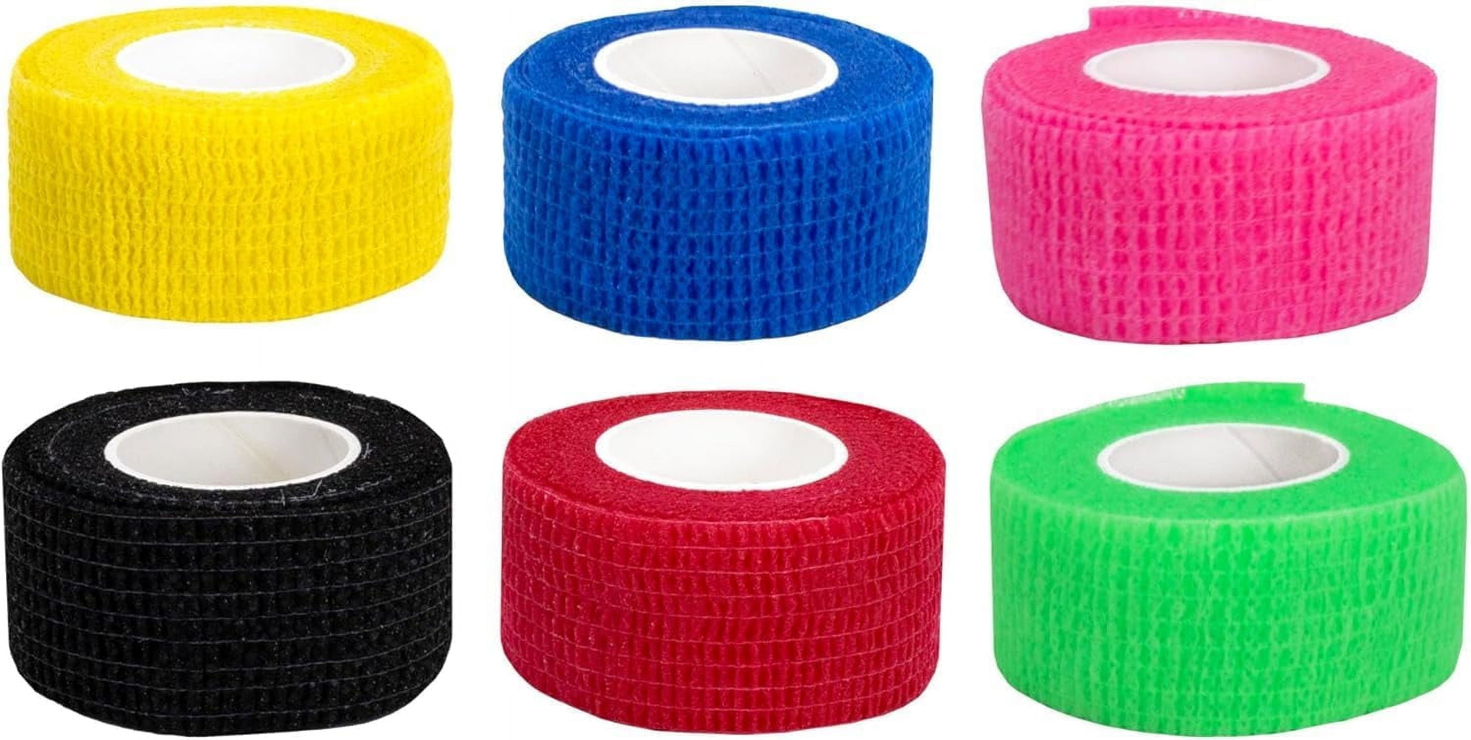 6 Pack 1 Inch x 5 Yards, Self Adherent Bandage Wrap Breathable Cohesive ...