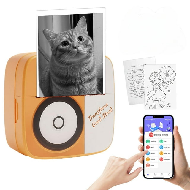 Nobie Vivid Mini Printer Wireless Portable Photo Printer, Label Sticker ...