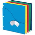Pocket Project Folders, 3-Hole Punched, Letter Size, Assorted Colors ...