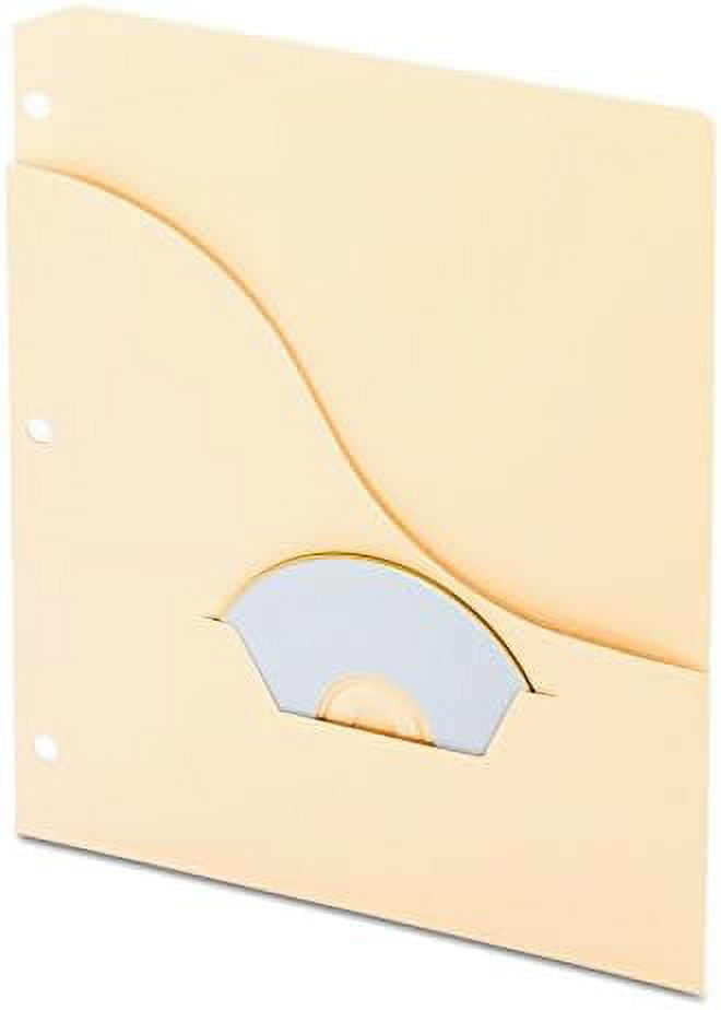 Pocket Project Folders, 3-Hole Punched, Letter Size, Manila, 15/Pack ...