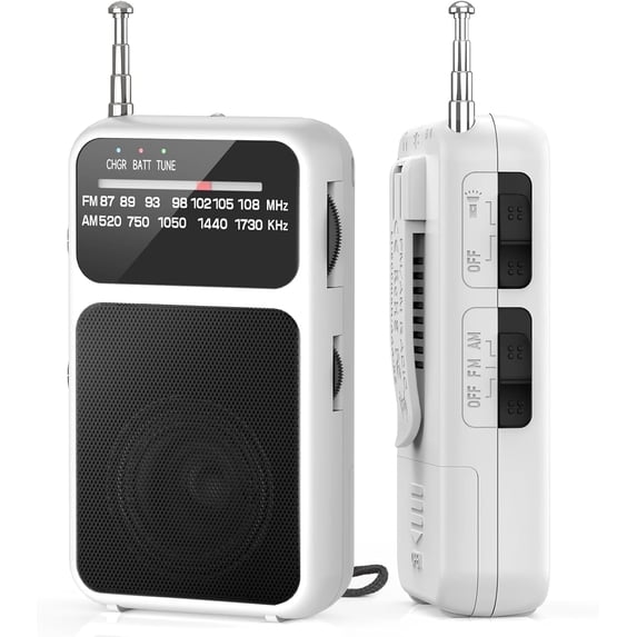 Pocket Radio AM FM, Mini Portable Radios, Transistor Radios with USB-C ...
