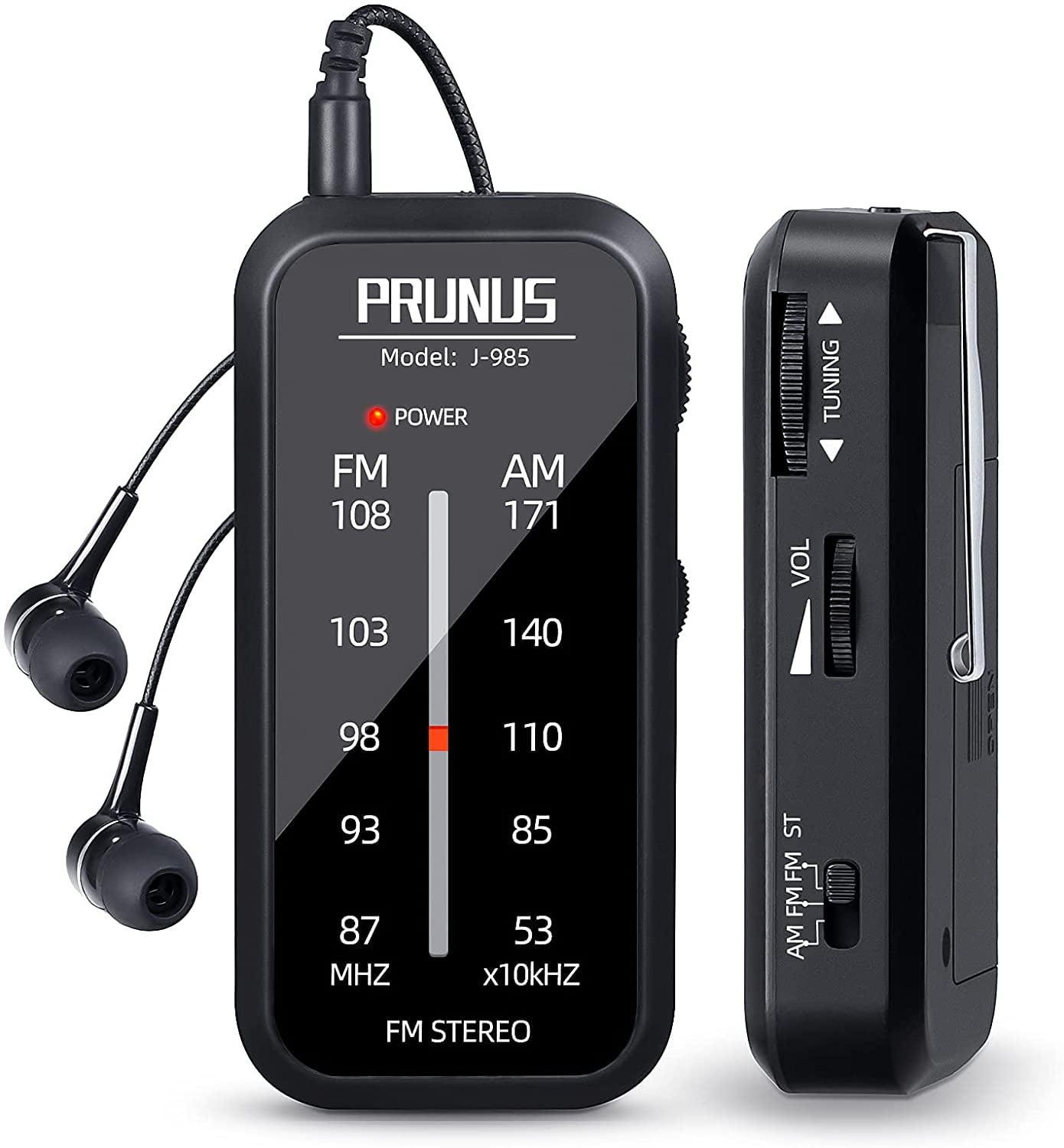 Pocket Radio Mini AM FM Stereo Radio Portable Battery Operated Radio ...