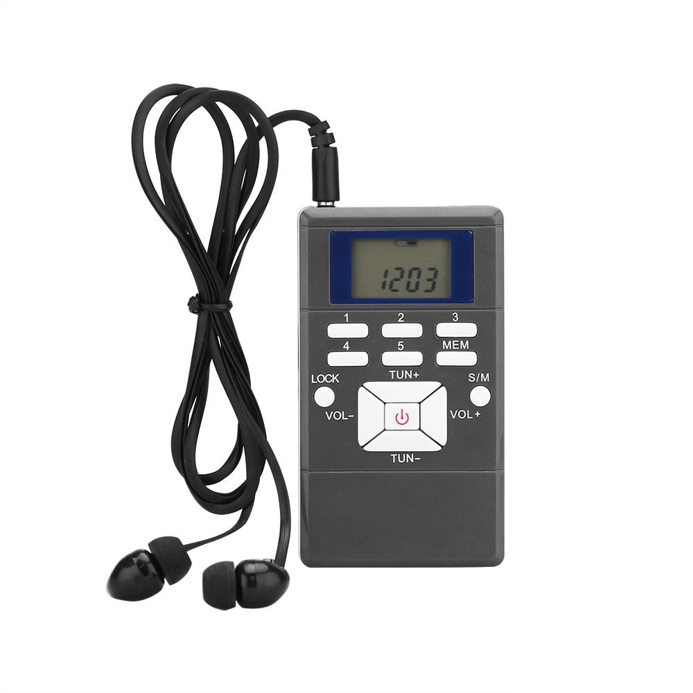 Pocket Radio Portable Transistor Radio Digital Tuning Stereo Radio with ...