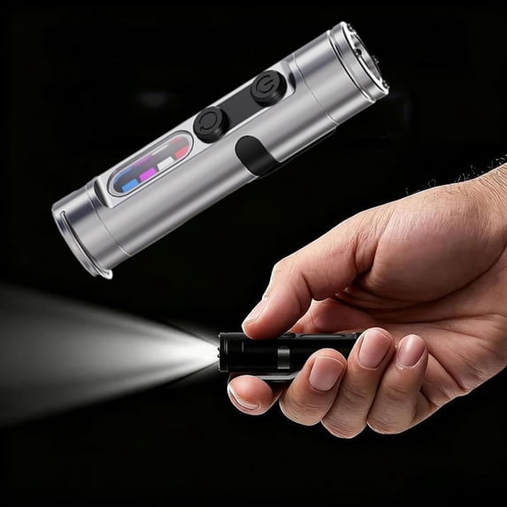 Pocket Rechargeable EDC Flashlight, 500 Lumens and 3 Brightness Levels ...