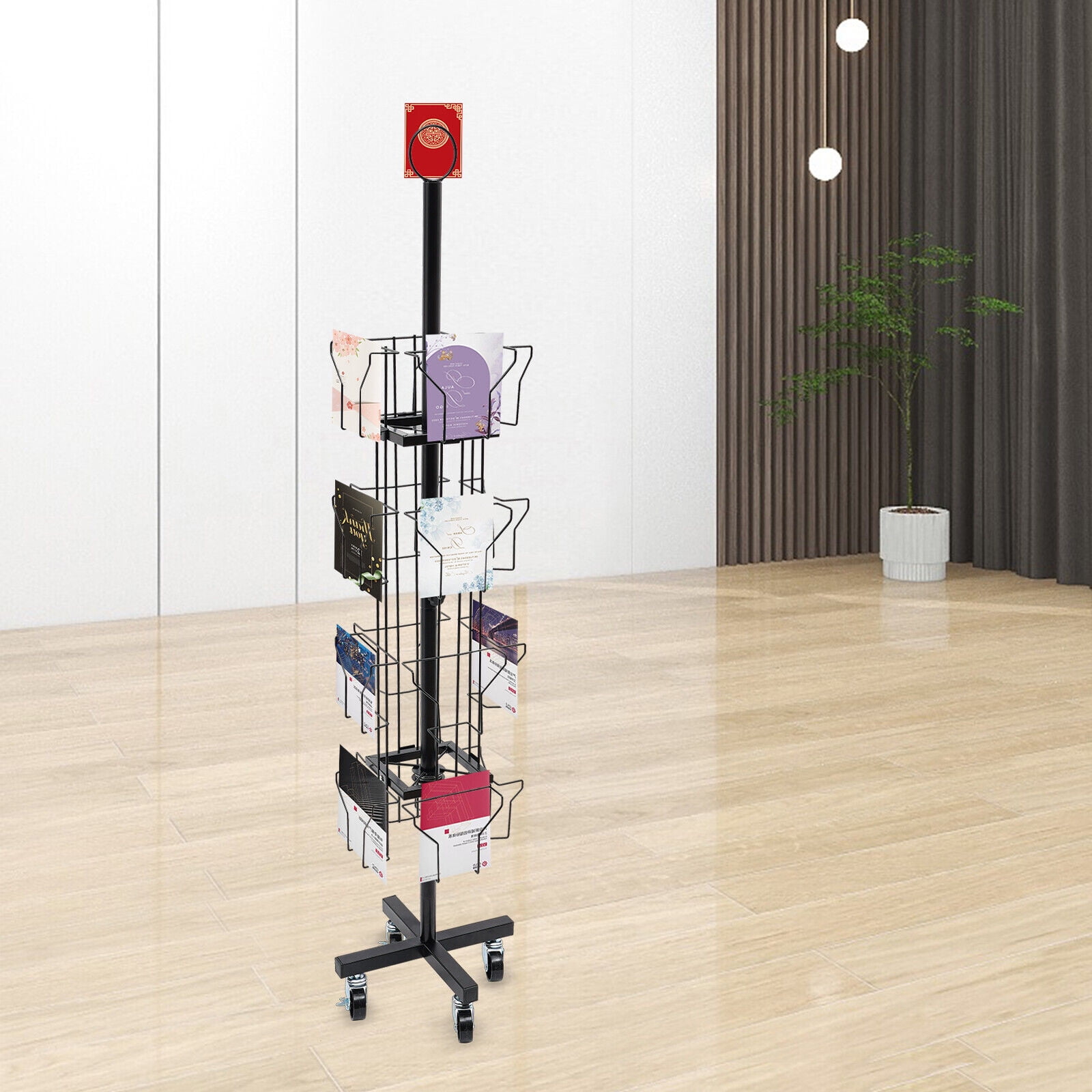 Pocket Rotating Holder, Rotating Greeting Card Rack, Display Stand ...