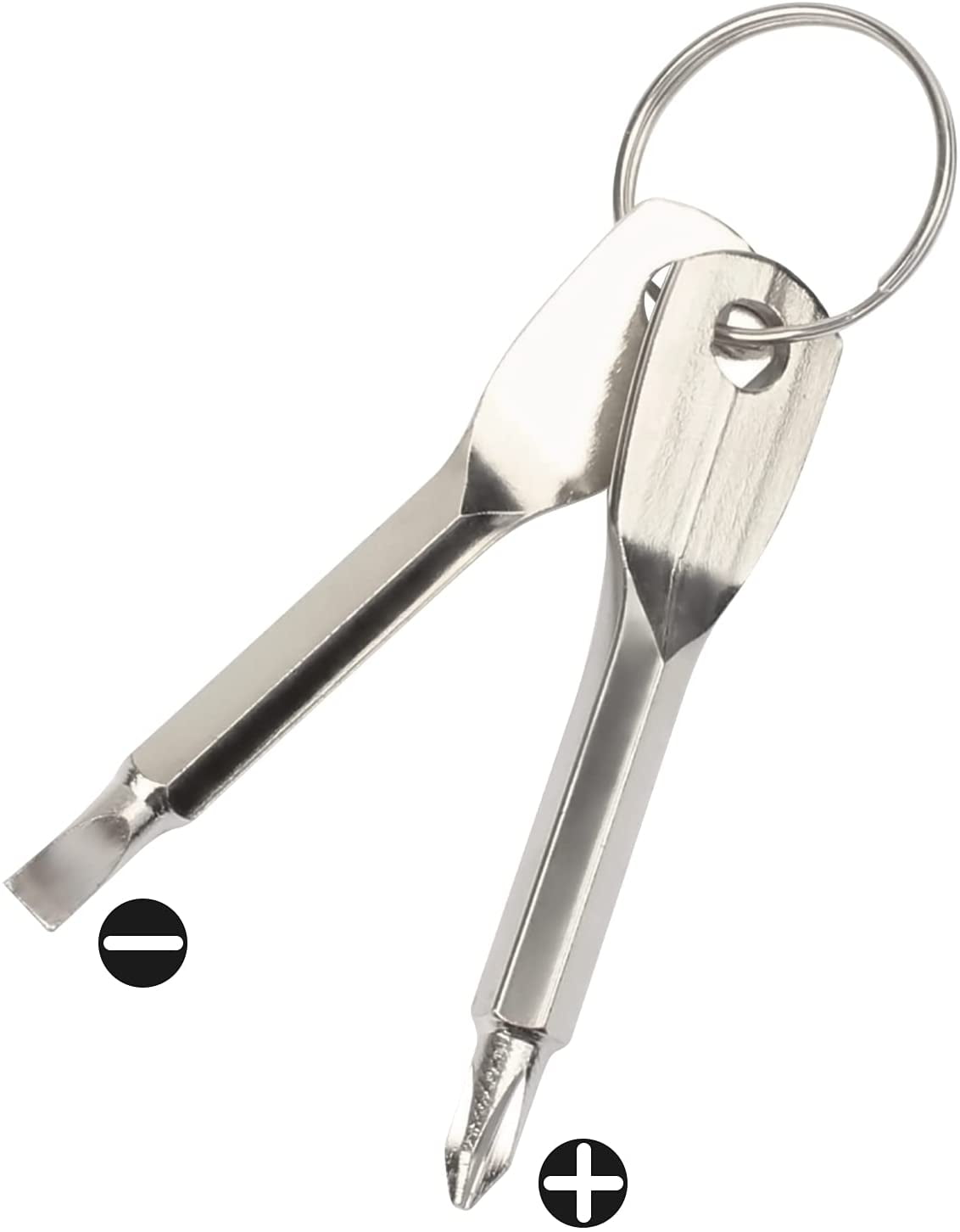 Pocket Screwdriver, Keychain Screwdriver Dual-purpose: Flat Head ...