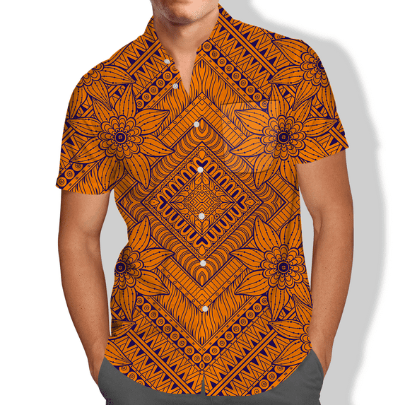 Pocket Shirt Leisure Island Dress Polynesian Samoan Puletasi Viking ...