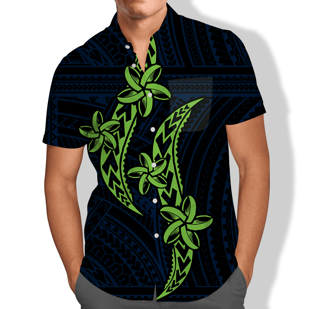 Pocket Shirt Leisure Island Dress Polynesian Samoan Puletasi Viking ...